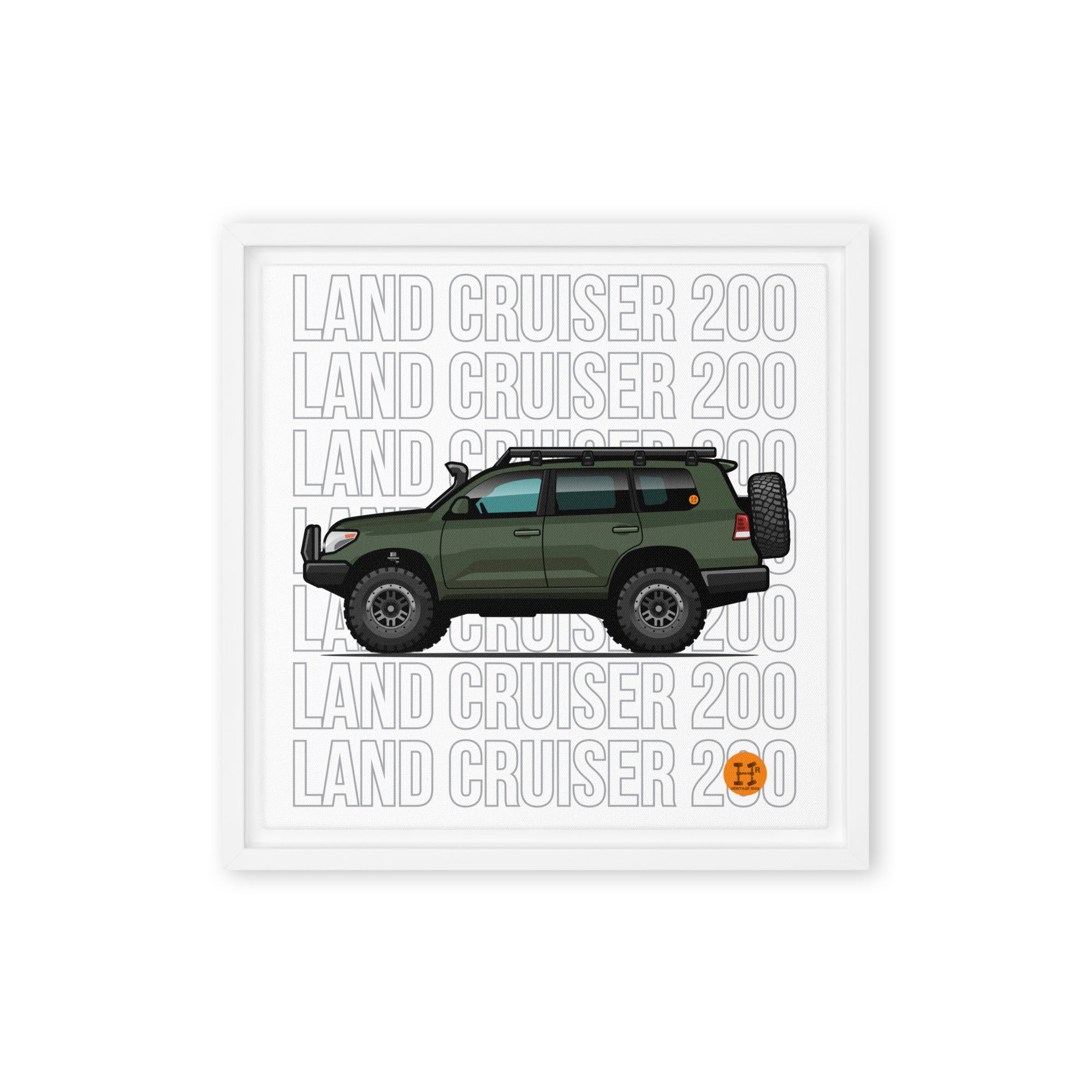Heritage Rigs - Land Cruiser 200 - Framed canvas – Merch-Mkt